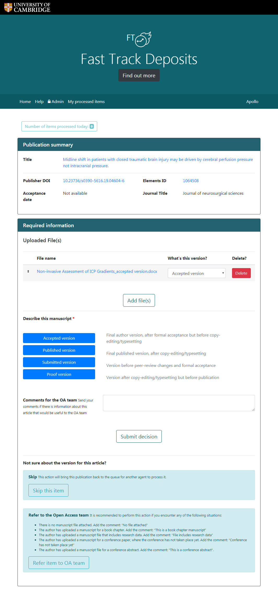 A Fast-Track Route to Open Access - Unlocking Research